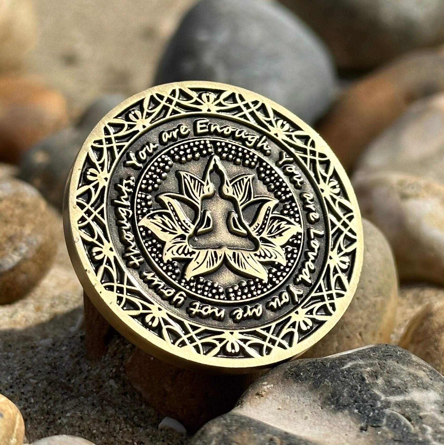 Affirmation Token | Anxiety Relief Coin | Motivational EDC | You Are ...