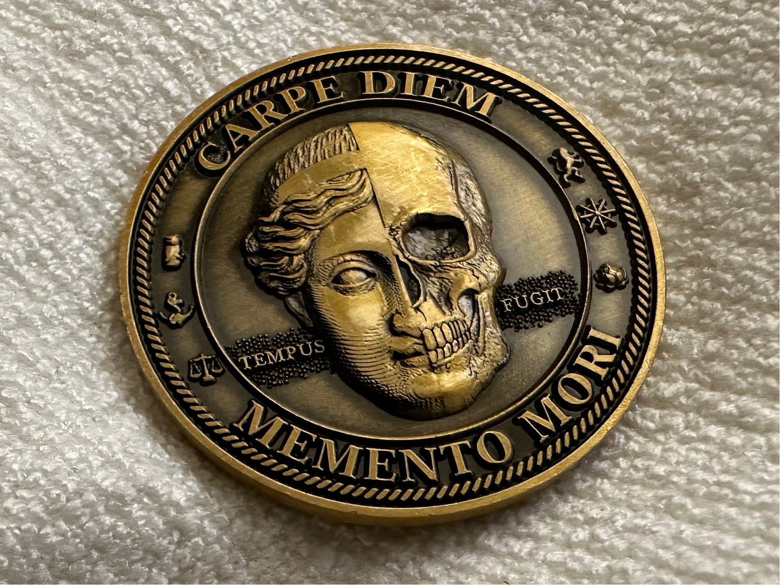 Carpe Diem Coin | Memento Mori | Brass Motivational Token | EDC | Daily ...