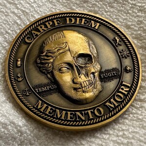 Carpe Diem Coin | Memento Mori | Brass Motivational Token | EDC | Daily ...