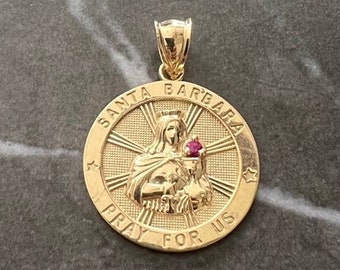 St Barbara Medallion - Etsy