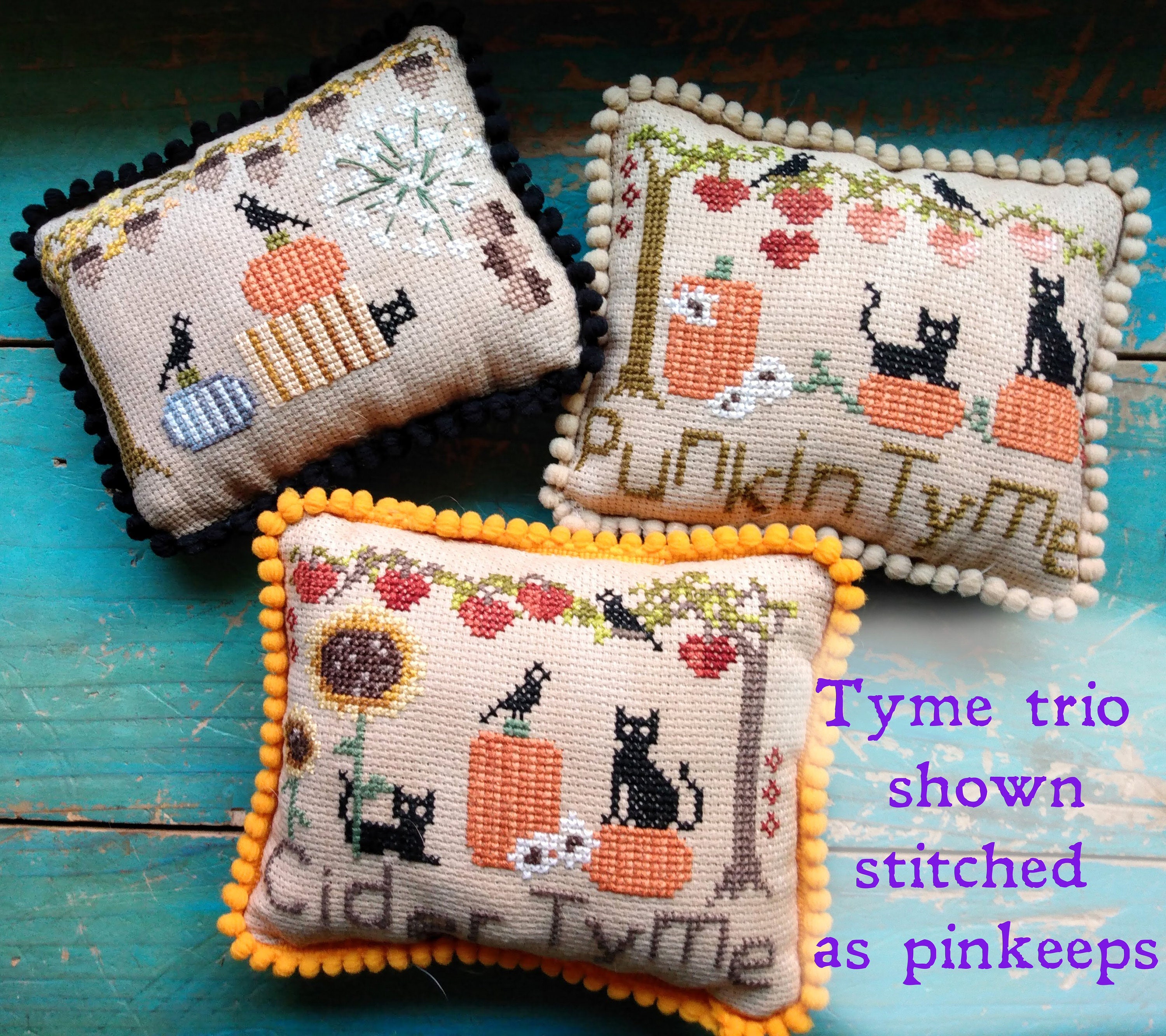 Tyme for Fall CHARTS Set of 3 Counted Cross Stitch Patterns Three ...