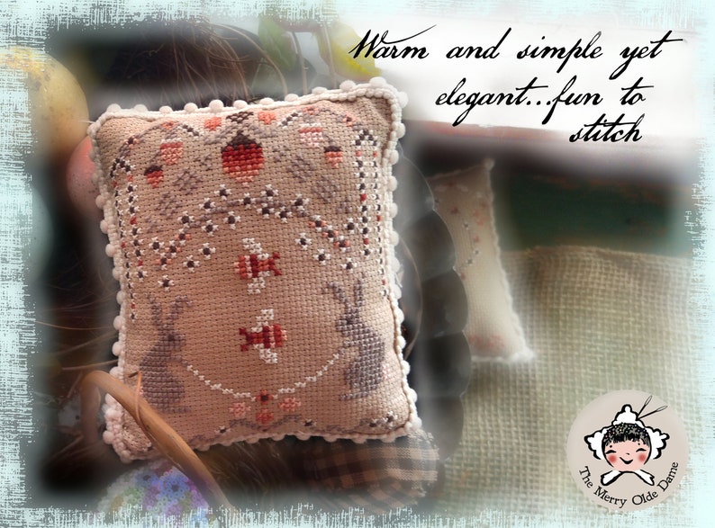 CHART Bee and Bunny Frolic Counted Cross Stitch E-pattern - Etsy