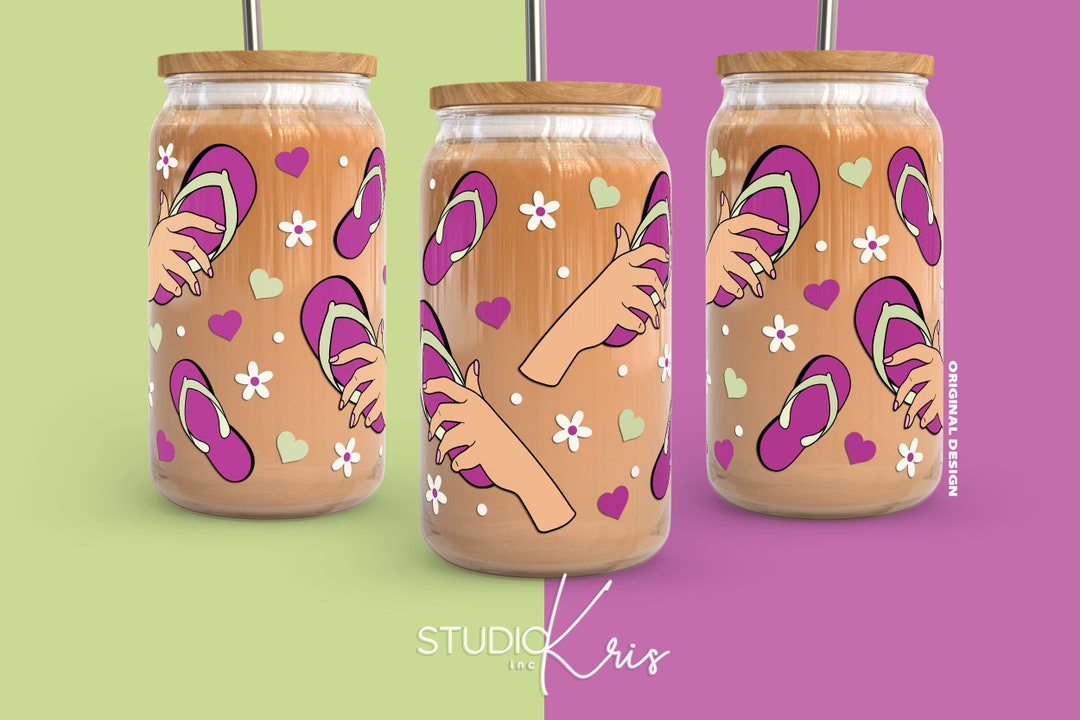 Chancla SVG for UV DTF 16oz Can Glass Wrap Digital Download - Etsy