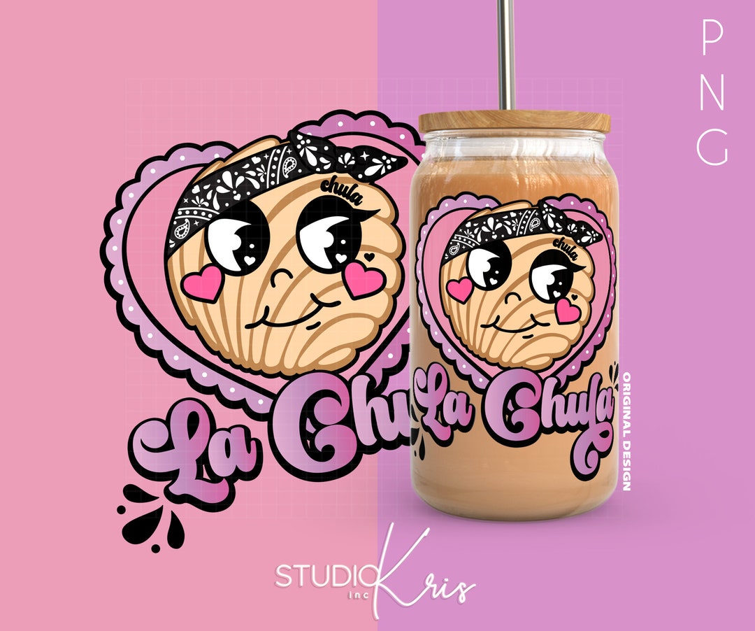 La Chula Concha UV DTF 16oz Can Glass Wrap PNG Sublimation Design ...