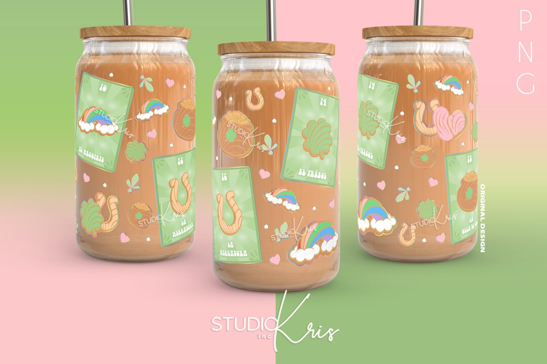 Concha Lotería De San Patricio St. Patrick's Day PNG for UV DTF 16oz ...