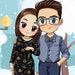 Custom Chibi Couple Portrait, Custom Anime Christmas Postcard ...