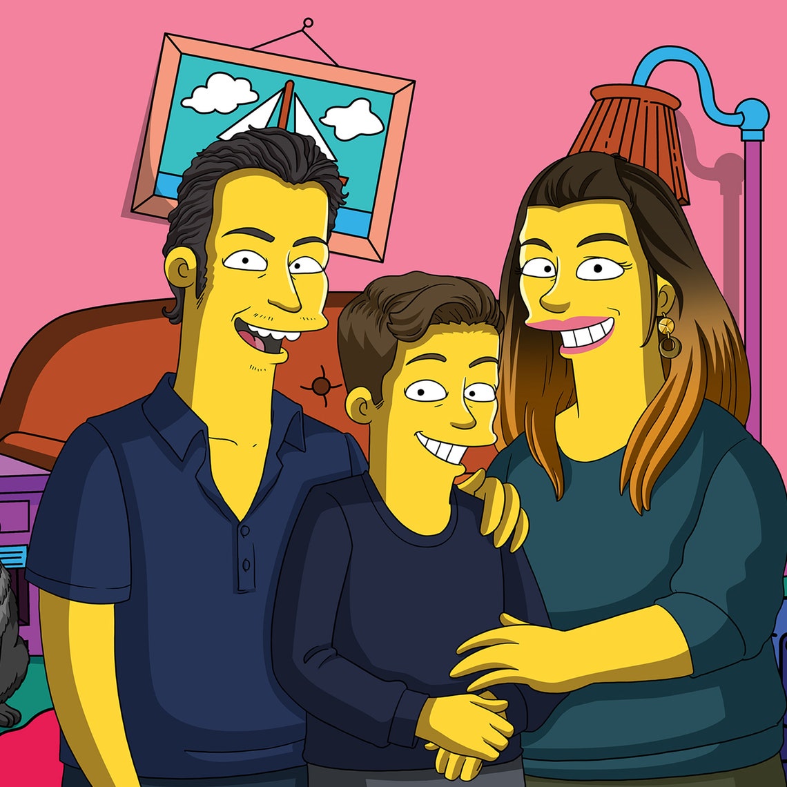 Custom Simpsons Portrait on the Couch Simpsons Family | Etsy