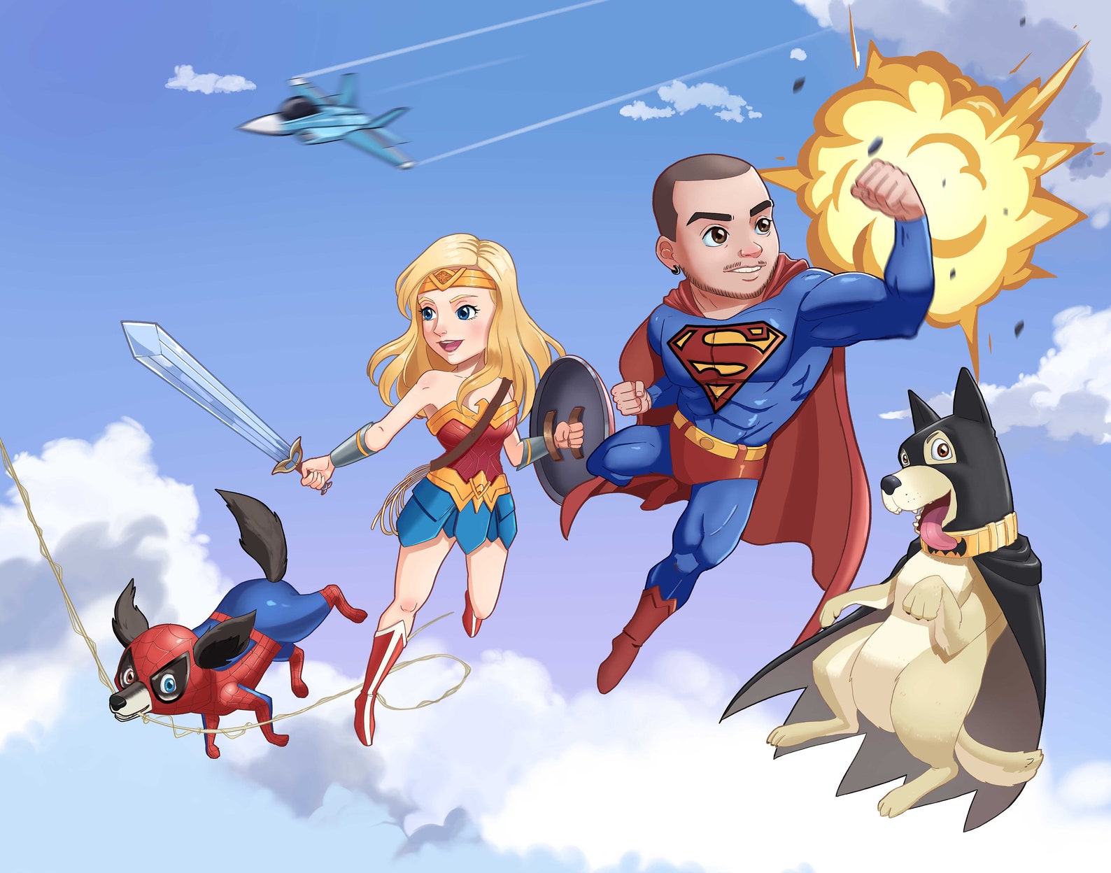 Custom Superhero Portrait | Etsy