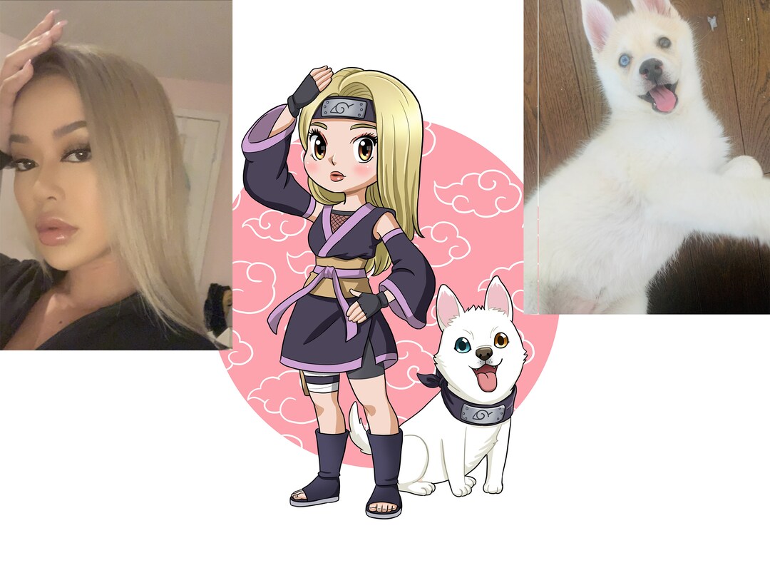 Chibi Anime Cartoon Custom Portrait, Custom Couple Chibi Drawing ...