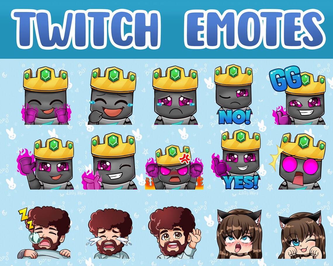 Custom Twitch Emotes Gaming Emotes Drawing Custom Emotes | Etsy