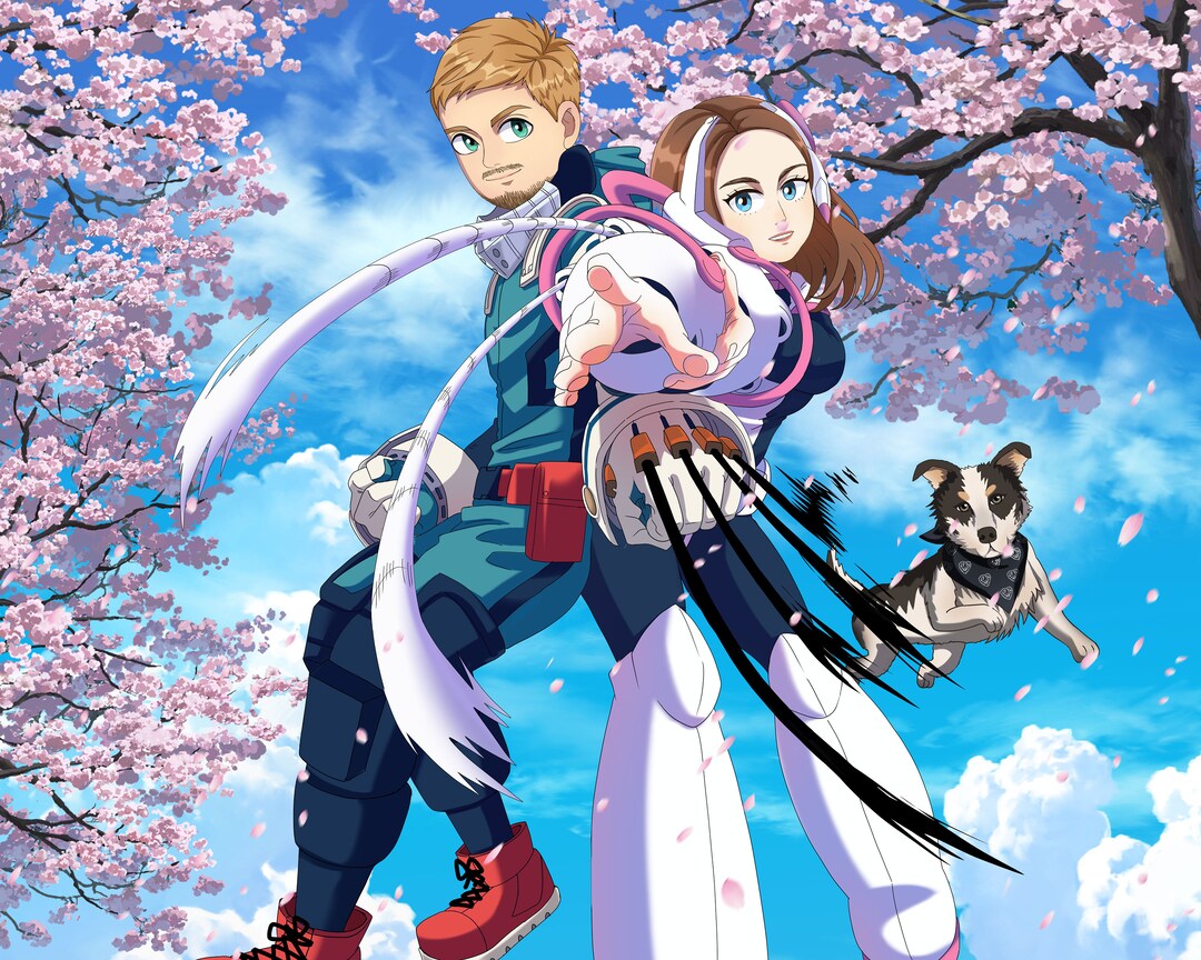 Custom Anime Portrait, Anime Couple Portrait, Family Anime Portrait ...