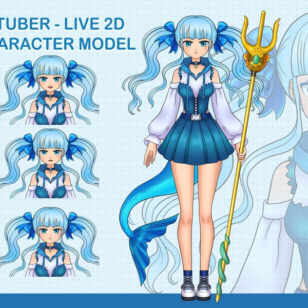 Custom Vtuber Or Live 2d Model Etsy