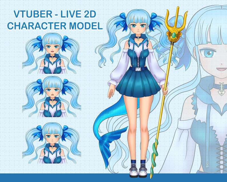 Live 2D Vtuber Character Model Design Custom Character - Etsy UK Live 2D Vtuber Character Model Design Custom Character - Etsy UK