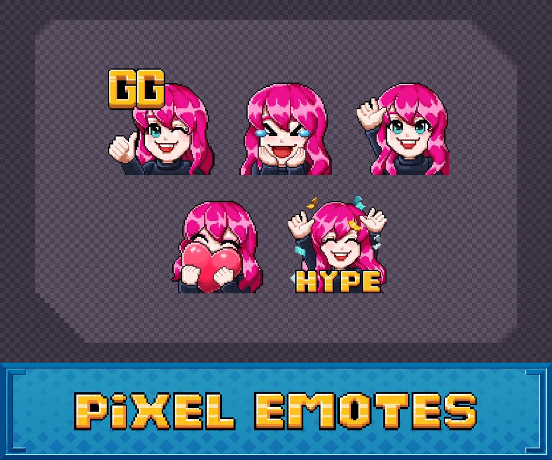 Custom Pixel Emotes, Custom Twitch Pixel Emotes, Gaming Pixel Emotes ...