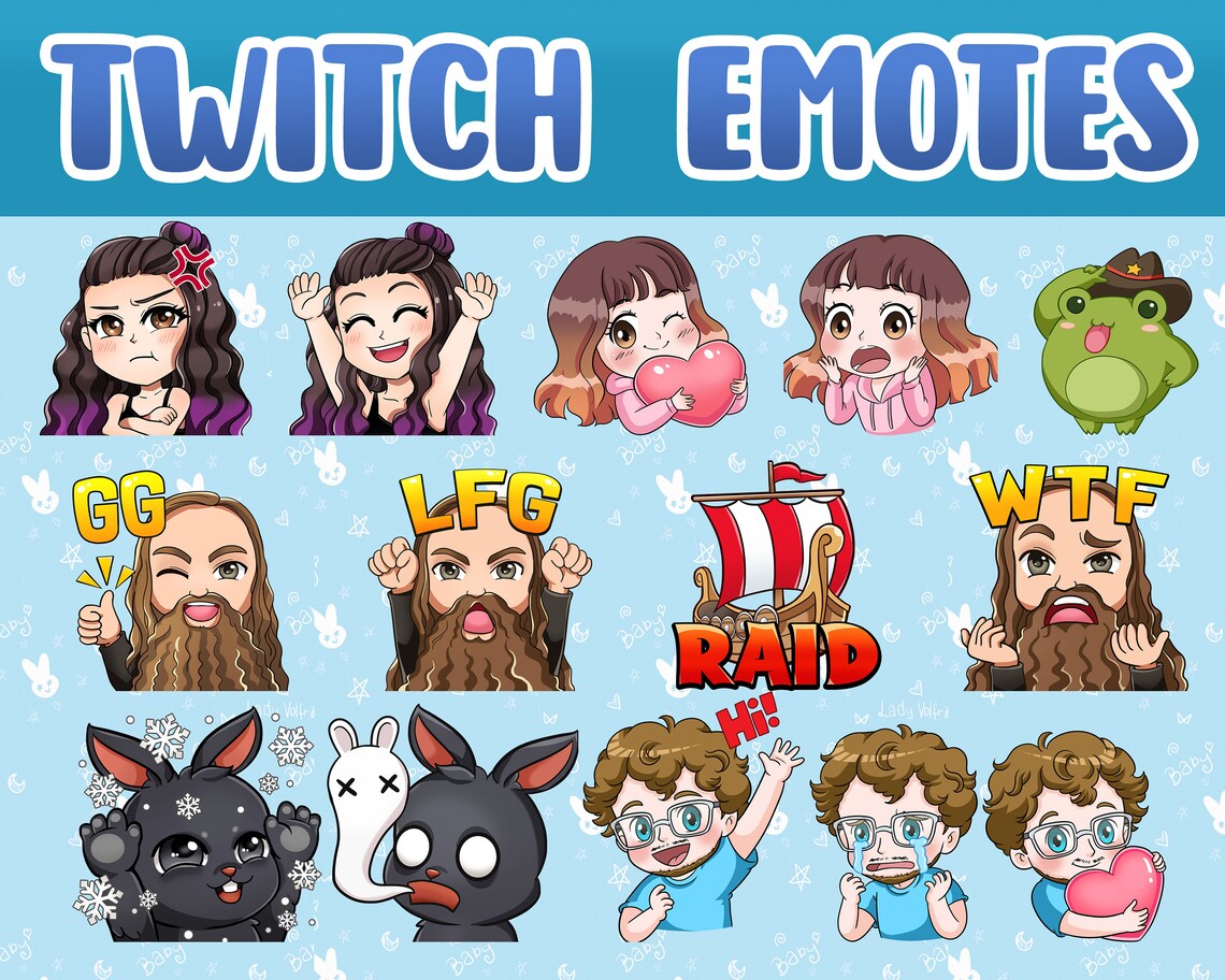 Custom Twitch Emotes Gaming Emotes Custom E-sports Emotes - Etsy
