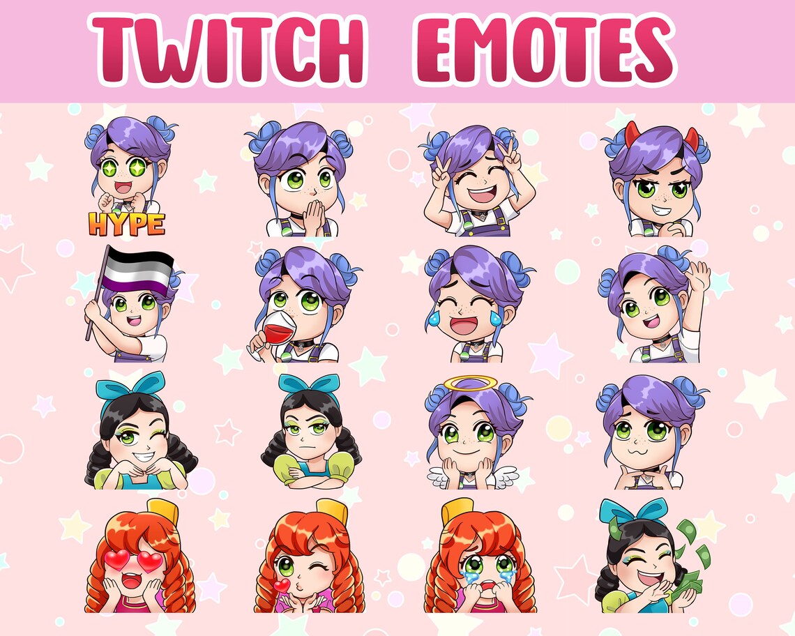 Custom Twitch Emotes Gaming Emotes Drawing Custom Emotes | Etsy