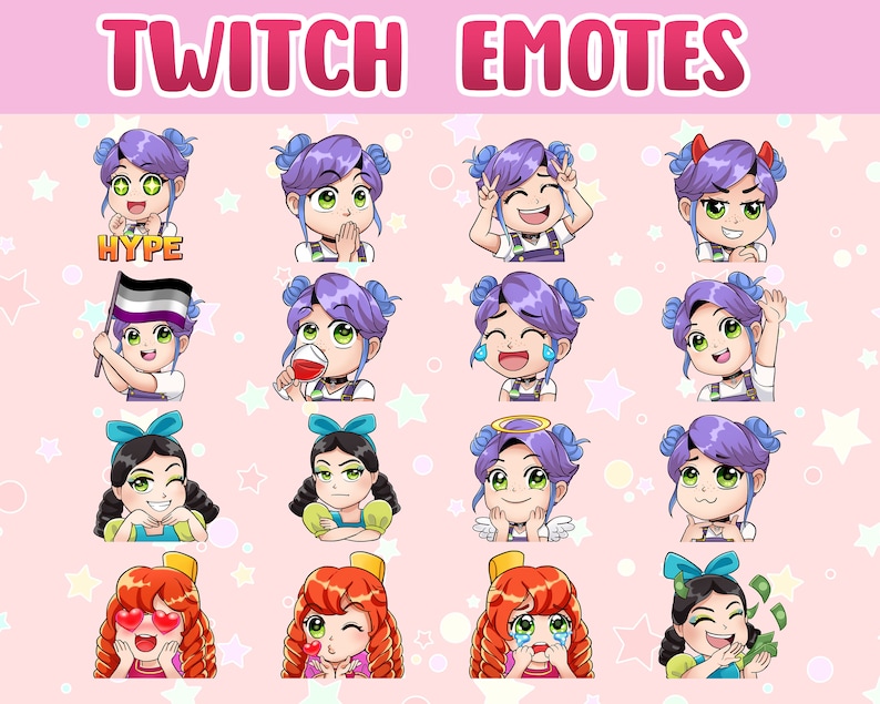 Custom Twitch Emotes Gaming Emotes Drawing Custom Emotes | Etsy