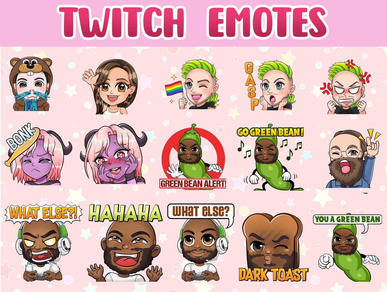 Custom Twitch Emotes Gaming Emotes Custom E-sports Emotes - Etsy