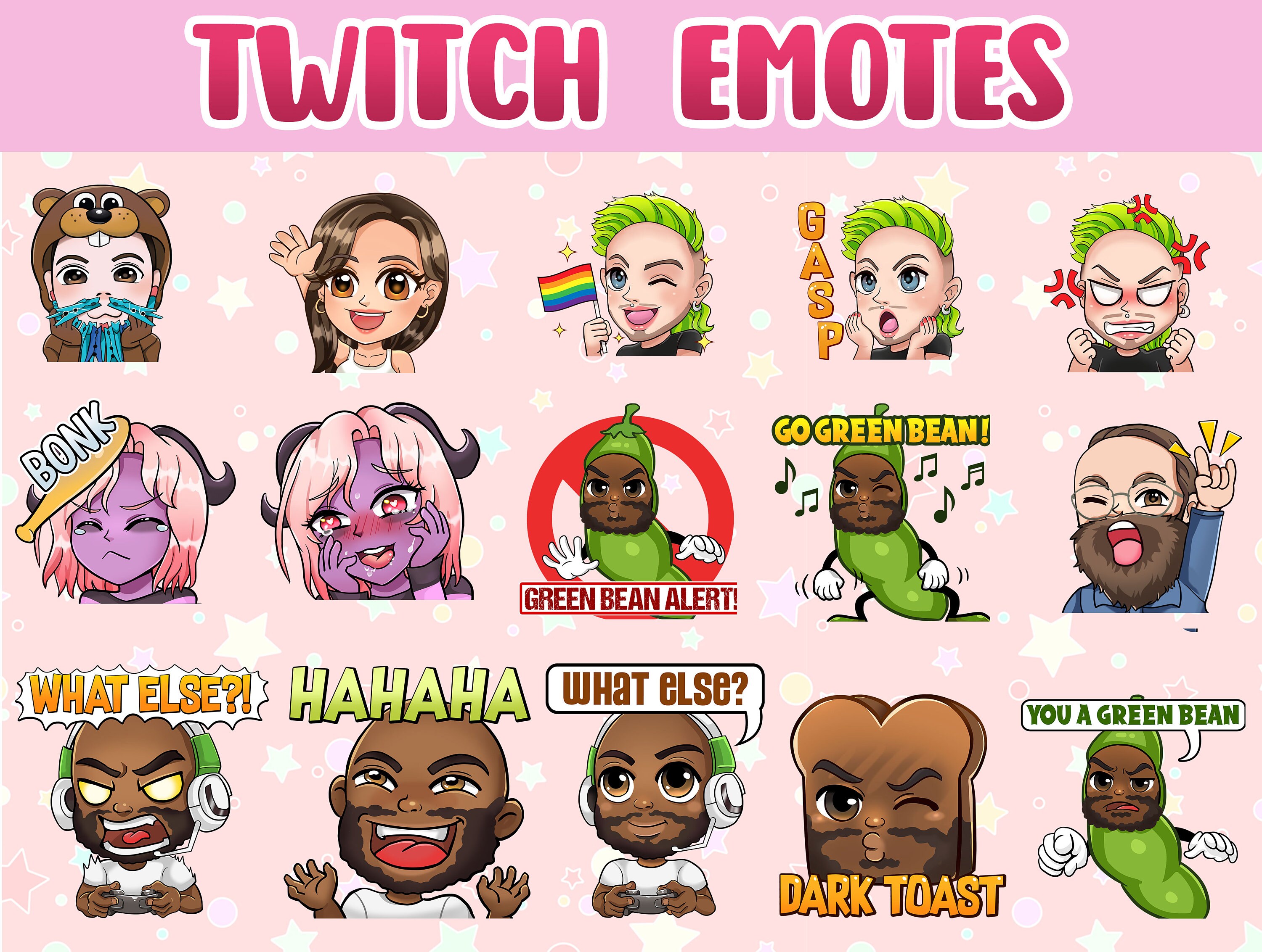 Custom Twitch Emotes Gaming Emotes Custom E-sports Emotes - Etsy