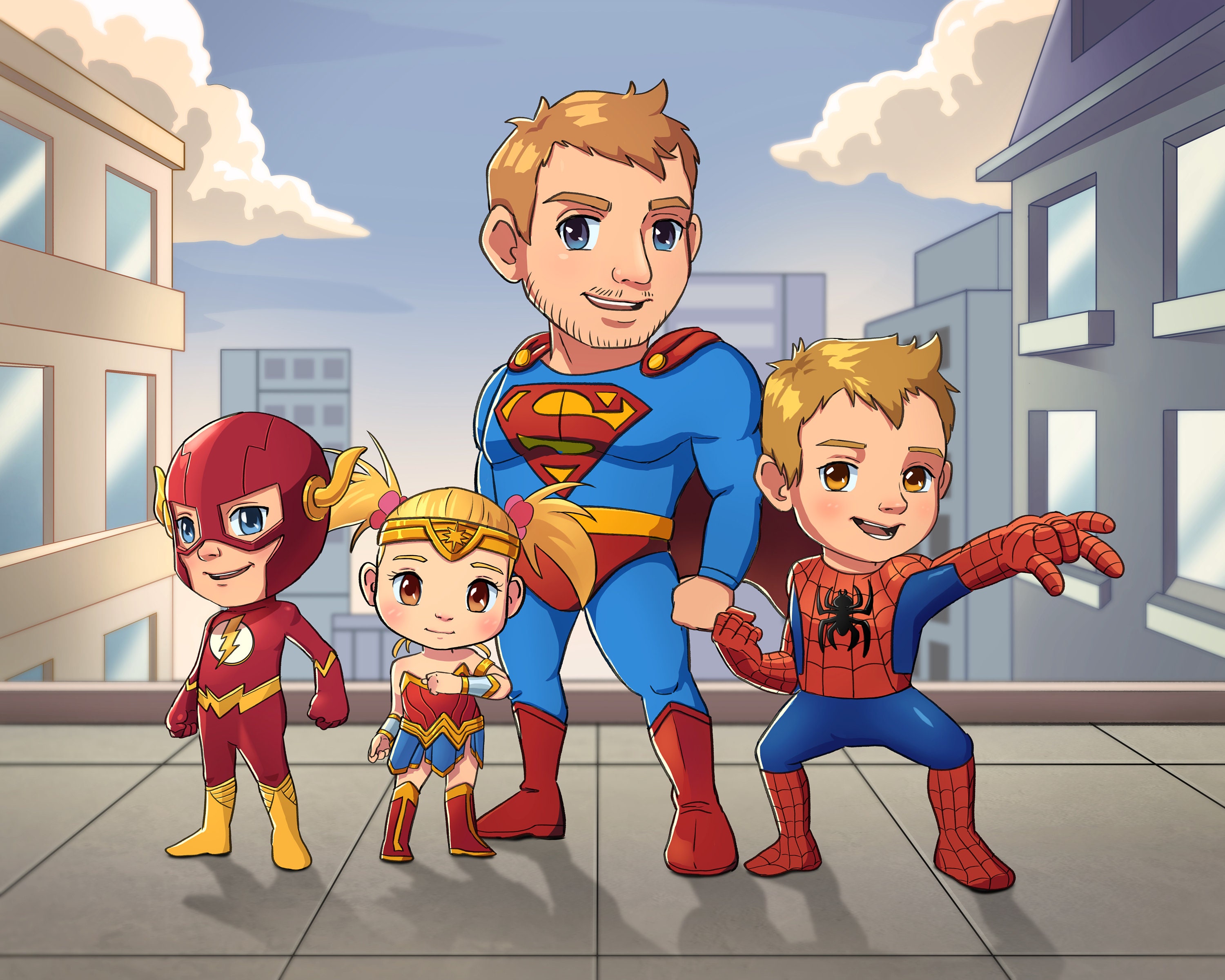 Custom Superhero Portrait - Etsy
