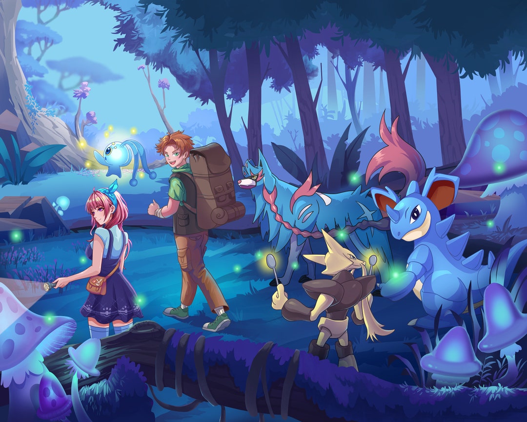 People and Pokemon Commission, Custom Pokemon Trainer Art Commissions ...