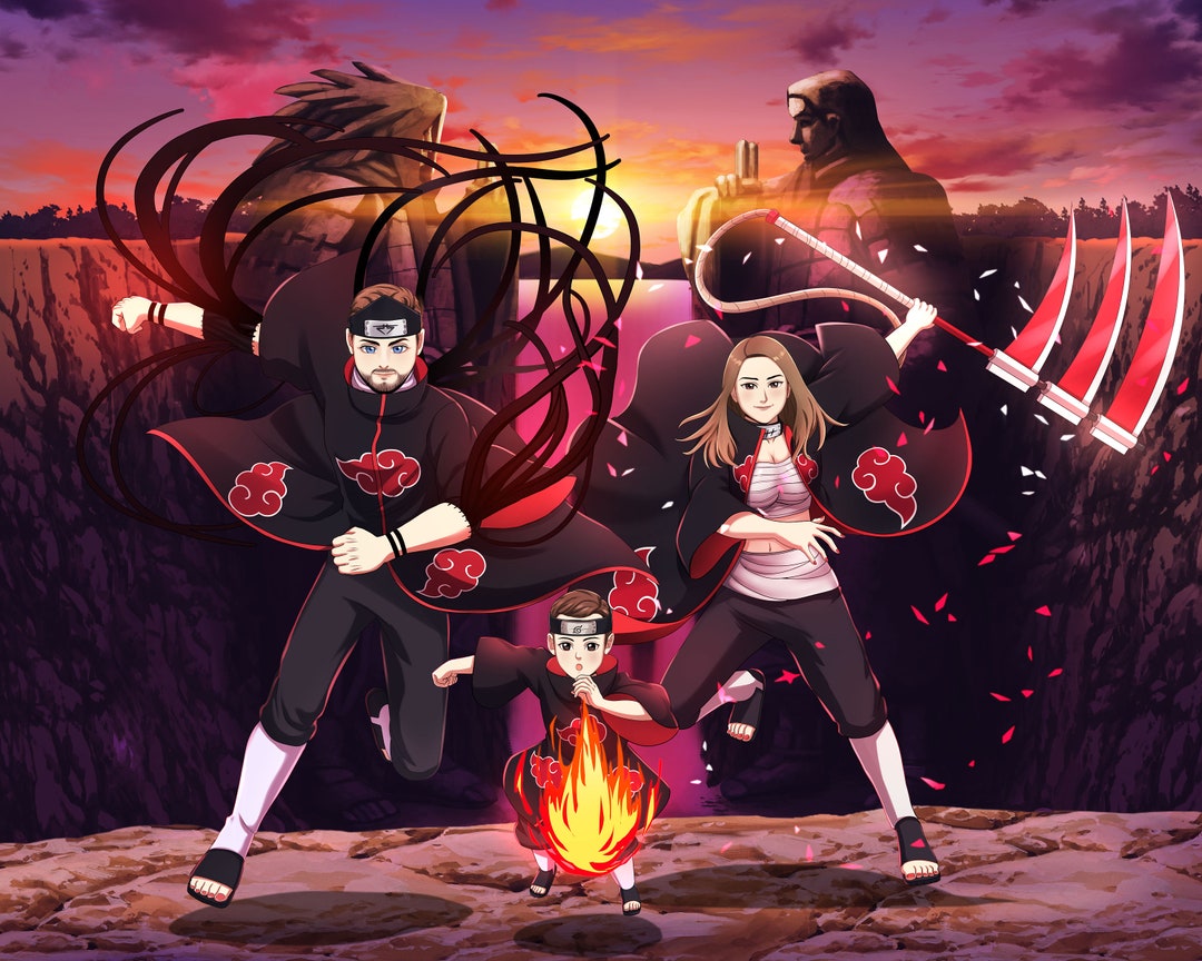 Custom Anime Portrait, Anime Couple Portrait, Ninja Drawing From Photos ...