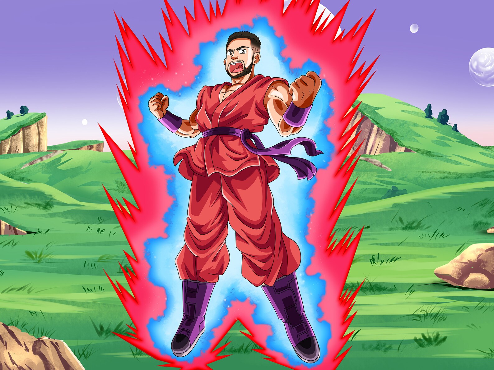 Custom Dragon Ball Z Portrait Caricature Drawing From Photo - Etsy