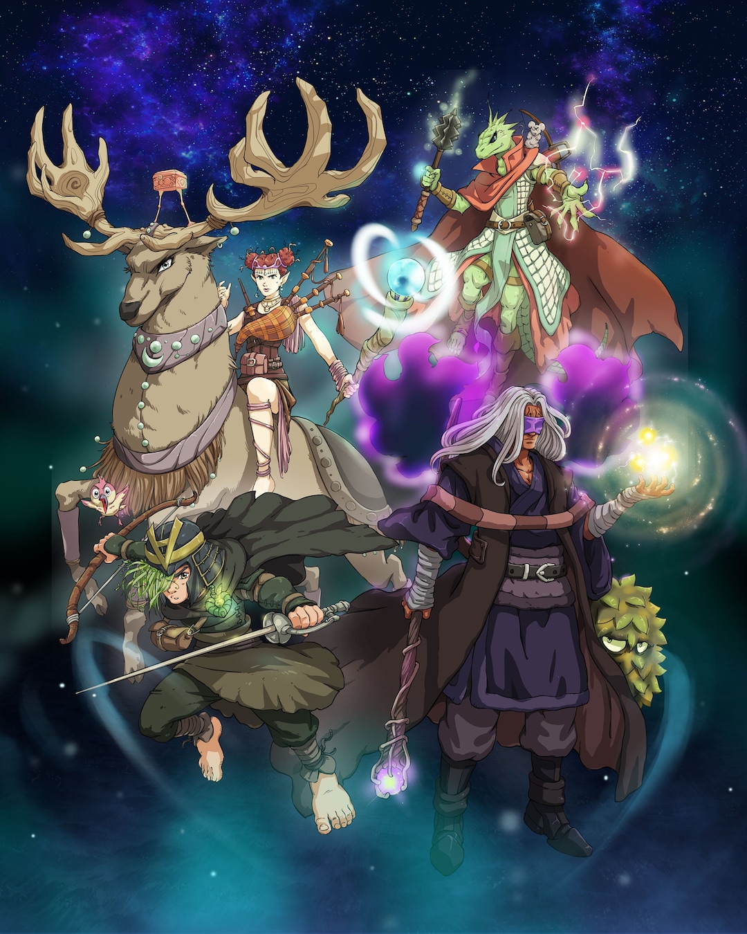 RPG Custom Character Portrait, Custom Game Character Design, Dnd Group ...