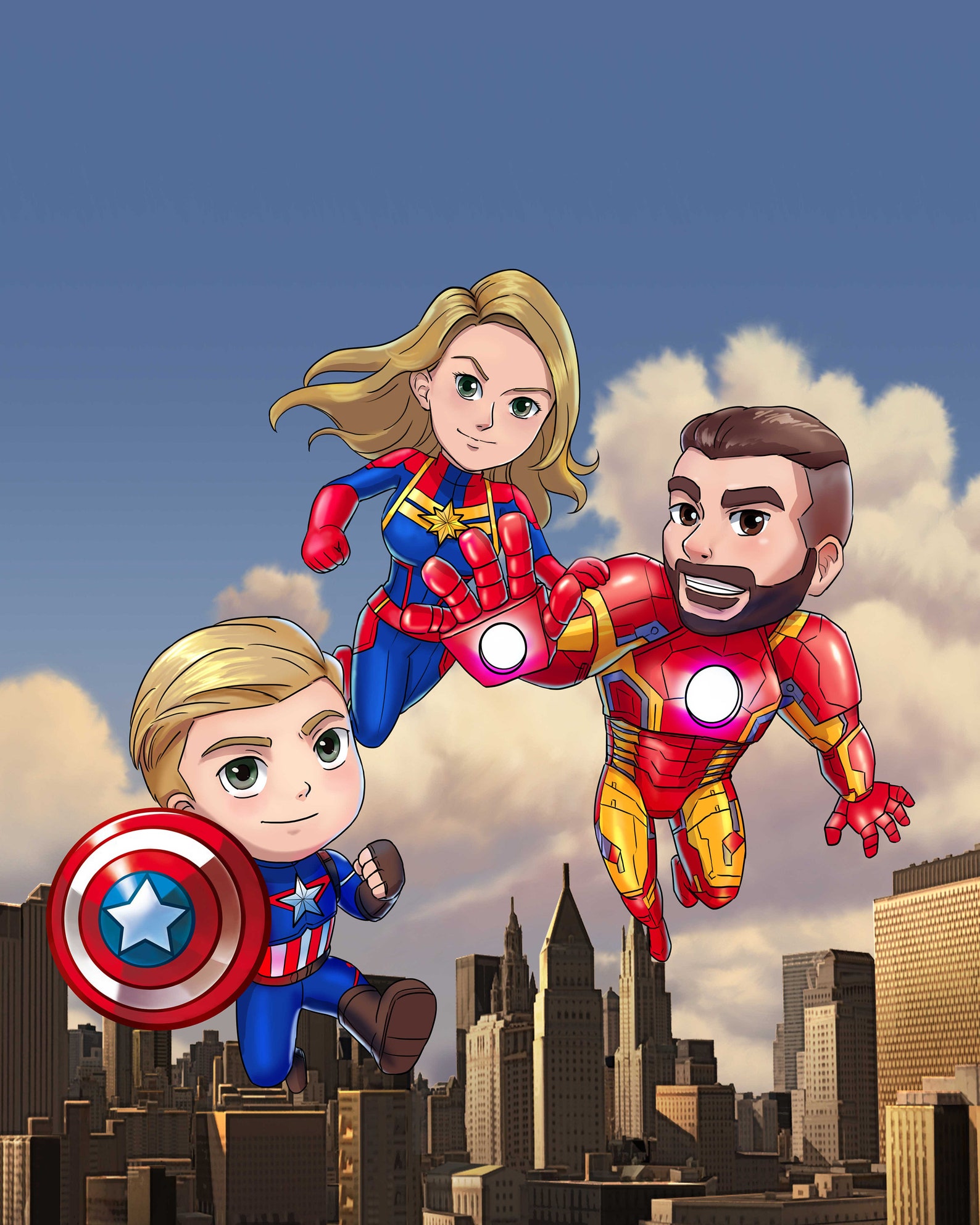 Custom Superhero Portrait | Etsy