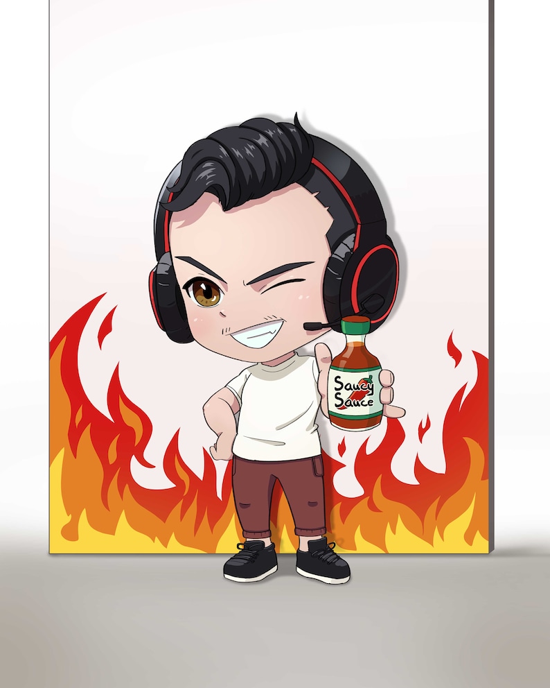 Custom Twitch Logo Gaming Logo Drawing Custom Profile | Etsy