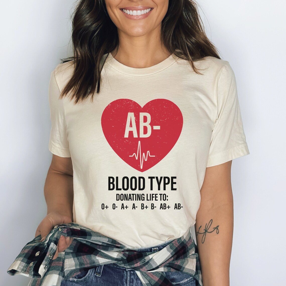 AB Blood Type Tee,unique Donor Gift, Awareness and Support, Perfect for ...