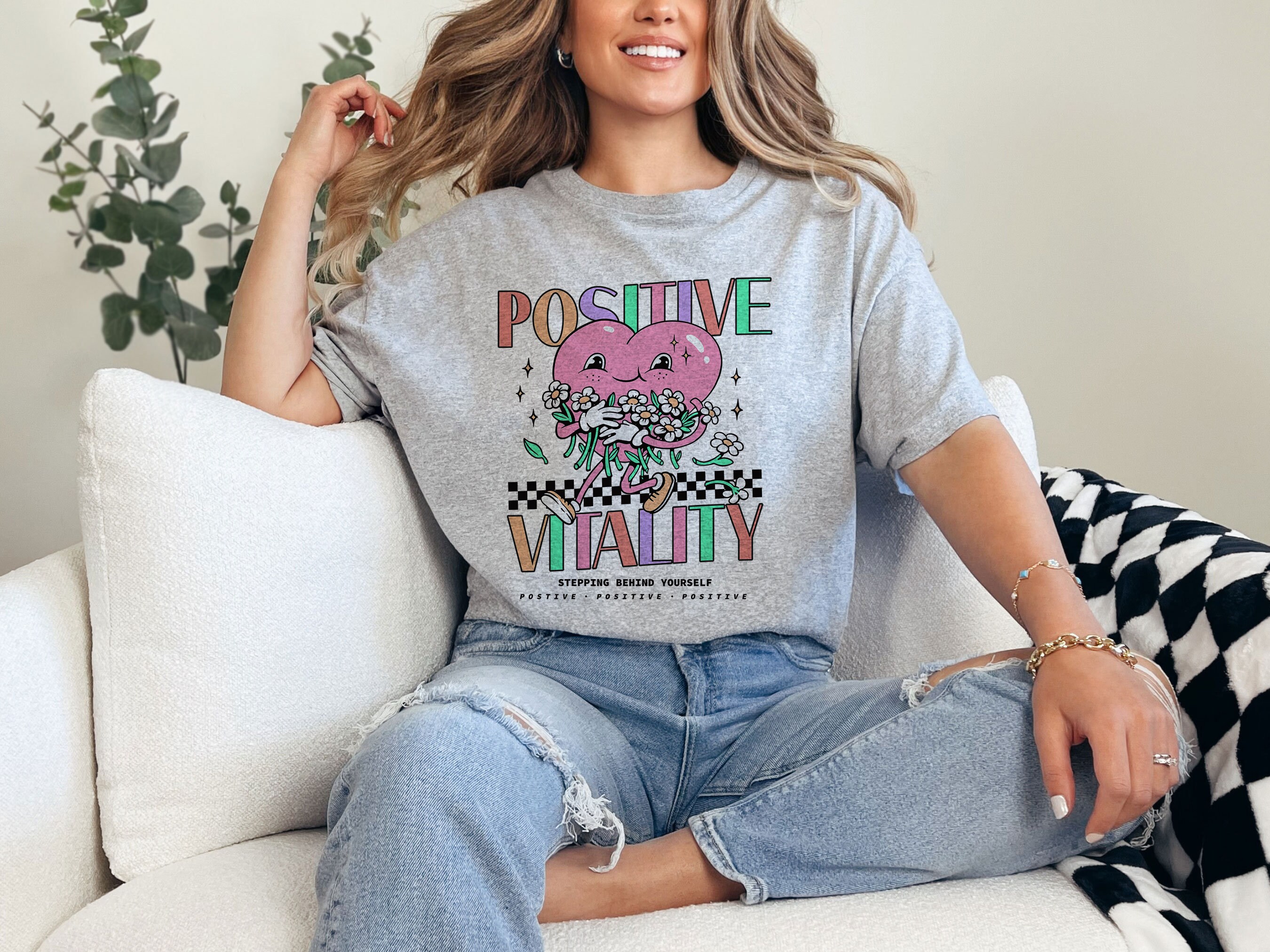 Positive Vitality Shirt for Women,inspirational Tee,positive Positive ...