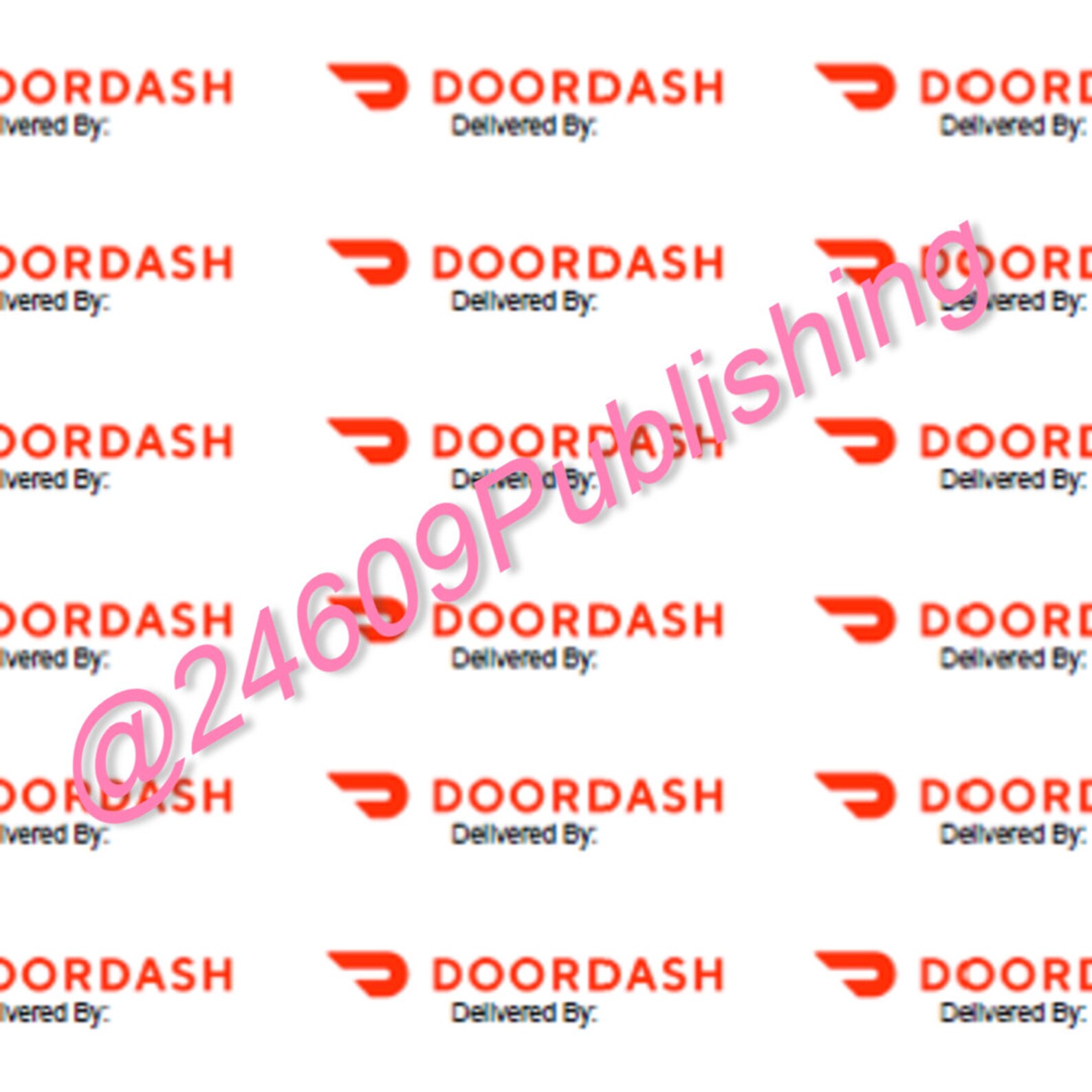 Doordash Delivered by Labels - Avery 8160 Address Labels - PDF DOWNLOAD ...