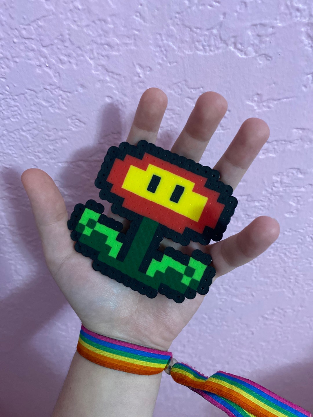 Mario Fire Flower Perler Bead Figure - Etsy