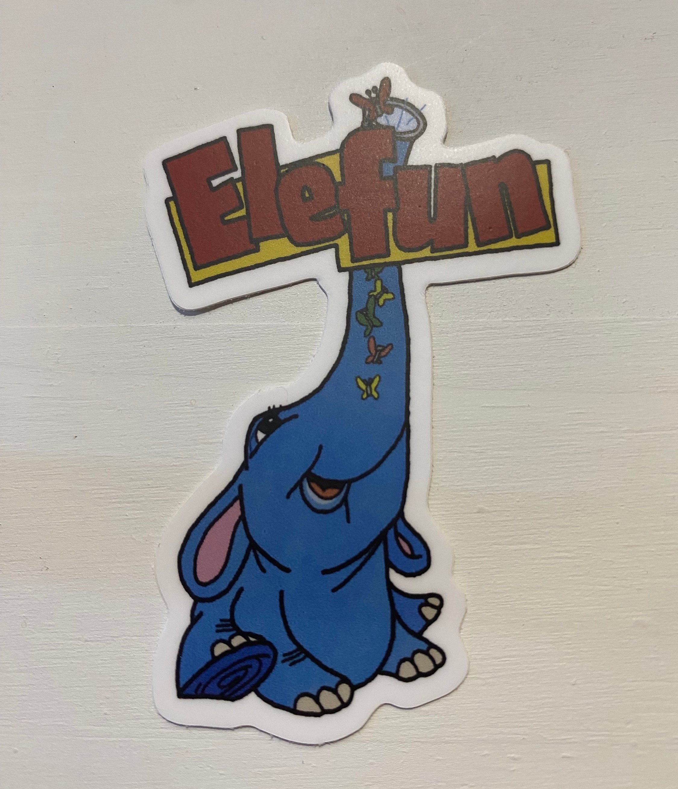Elefun the Elephant Sticker - Etsy