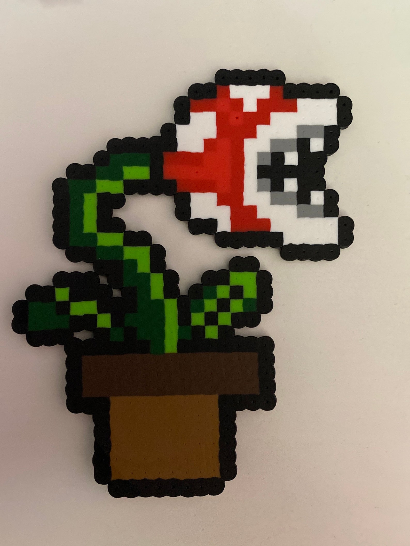 Mario Piranha Plant Perler Bead Figure - Etsy