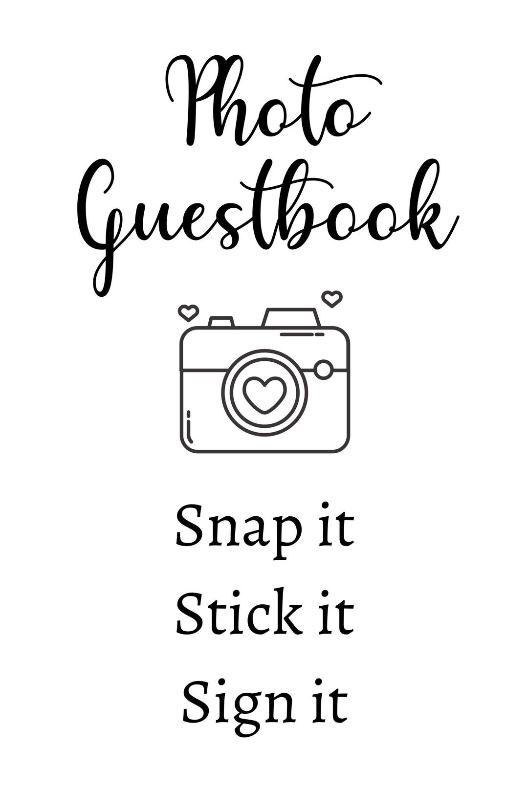 Photo Guestbook Sign for Event Wedding Party Birthday - Etsy