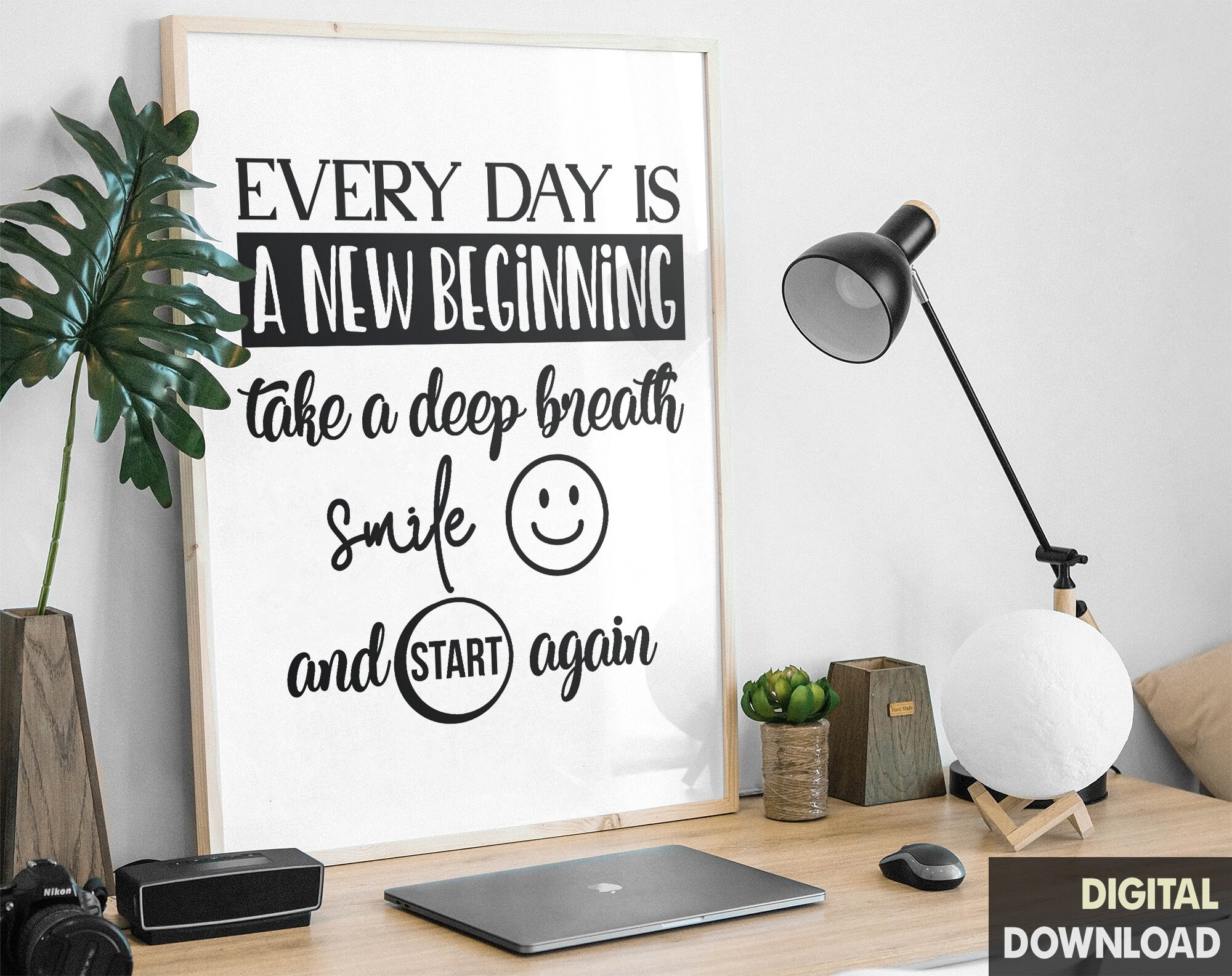 Every Day is A New Beggining, Printable Quote Poster, Wall Decor ...