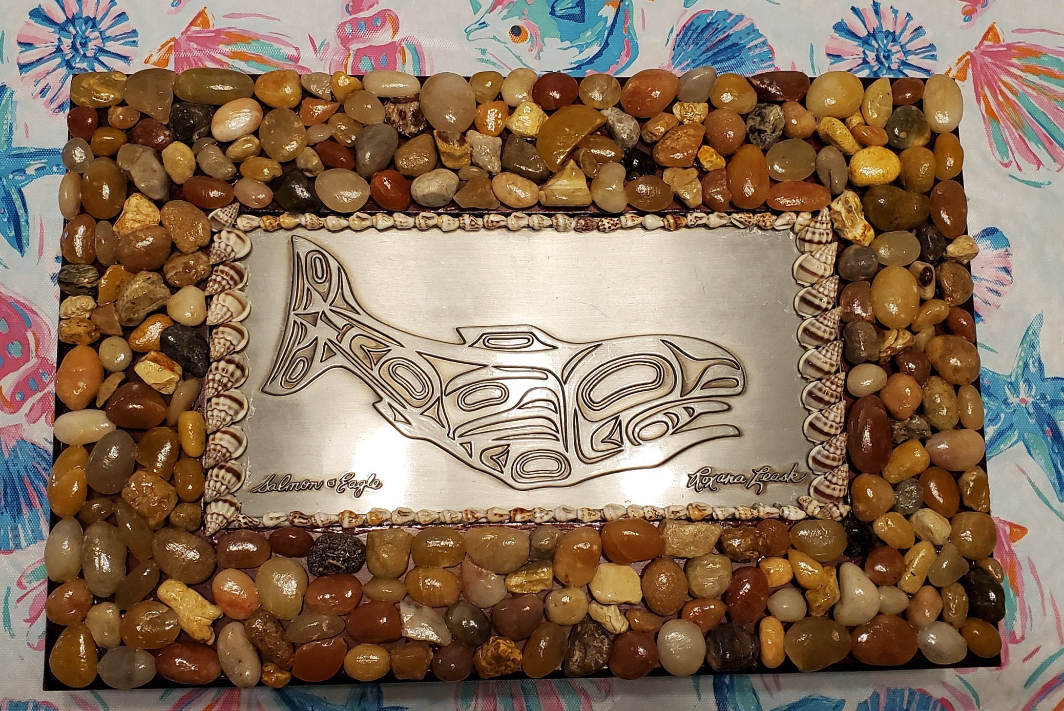 Pacific Northwest Native Style Mermaid Treasure Box Featuring Salmon - Etsy