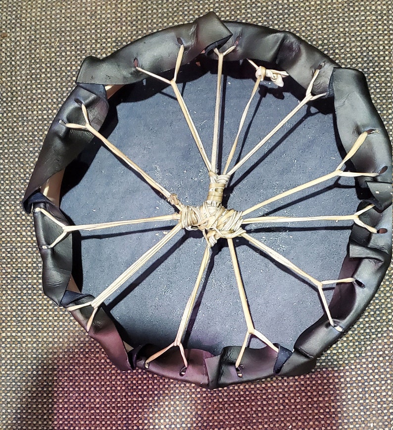 12 Inch Diameter Hand Stretched Drum. Dyed With Indigo Dye ( Travel ...