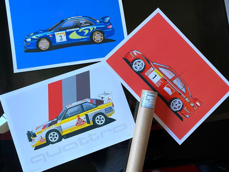 Mitsubishi Evo VI Poster LIMITED Hand-illustrated Rally - Etsy