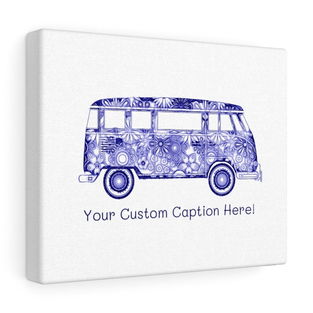 Wall Art / D's Groovy Bus Blueprint Style Van Printed 8 - Etsy España