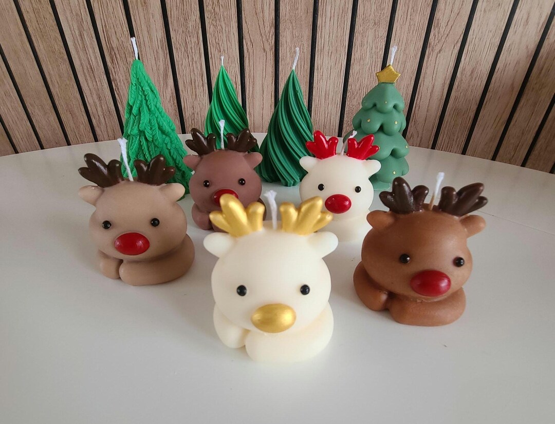 Reindeer Candle| Christmas Reindeer Candle| Christmas Candle| Cute ...