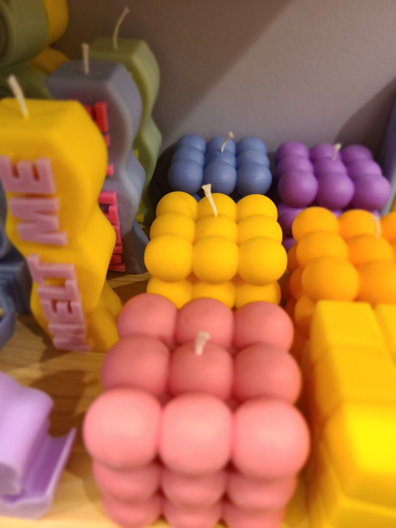 Bubble Candle, Handmade, Soy Wax, Hand Poured, Decorative Candle, Gift ...