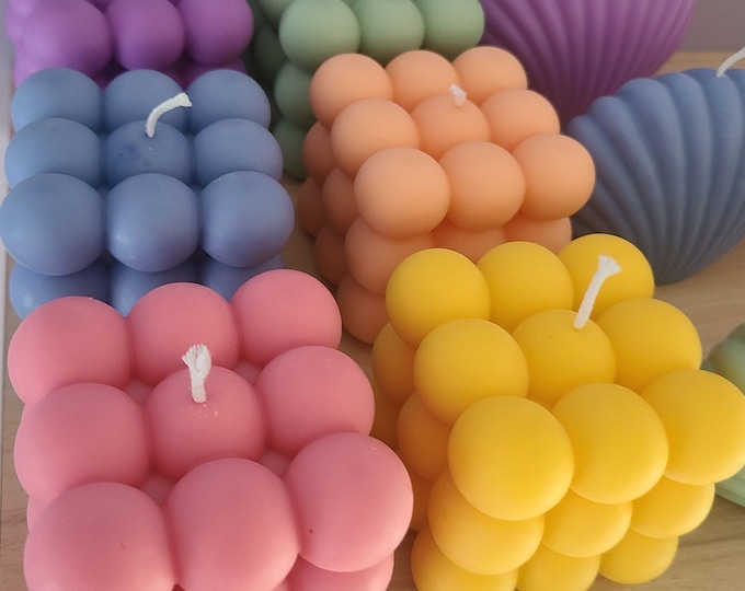 Bubble Candle, Handmade, Soy Wax, Hand Poured, Decorative Candle, Gift ...