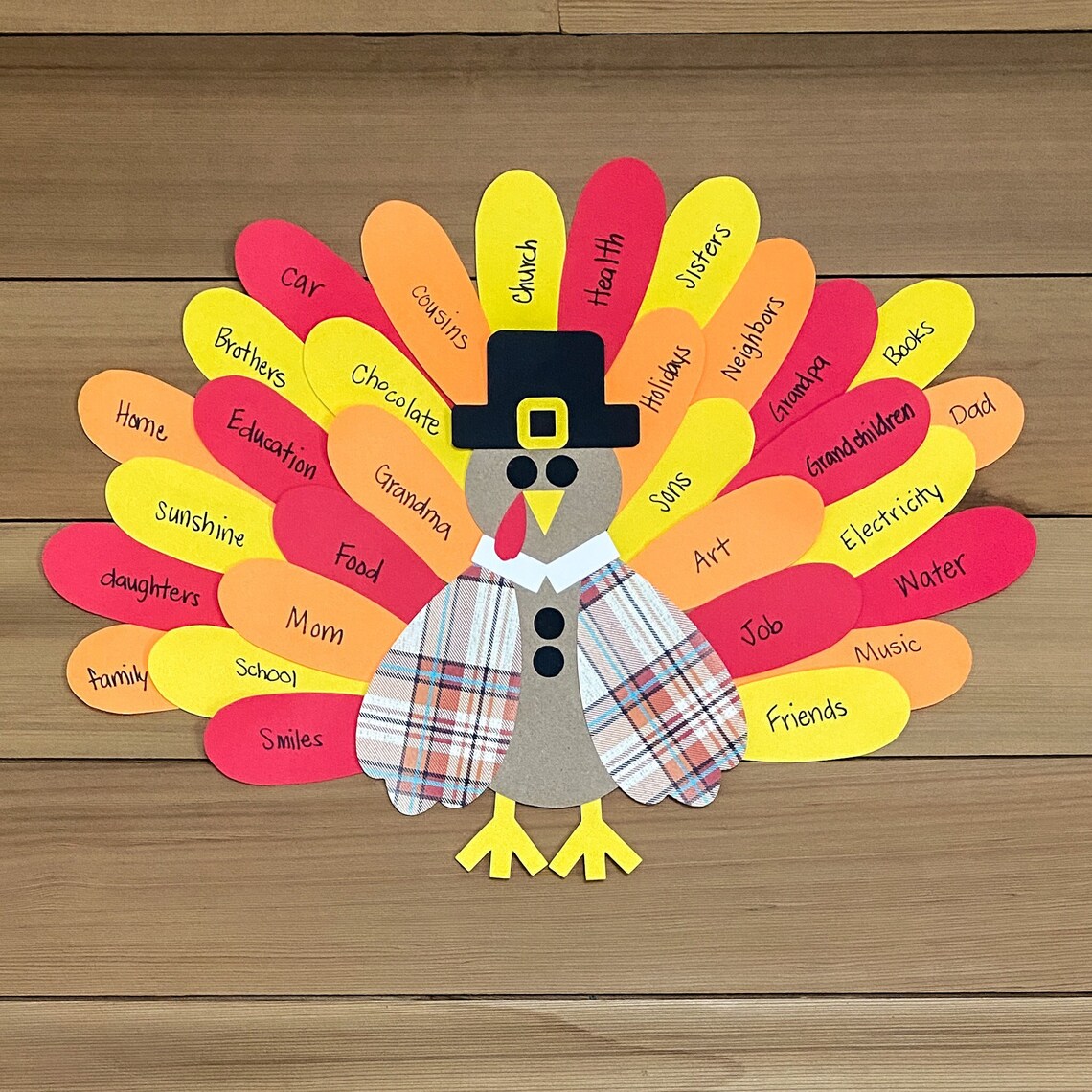 Thanksgiving Thankful Turkey Tom new Sizes Now - Etsy