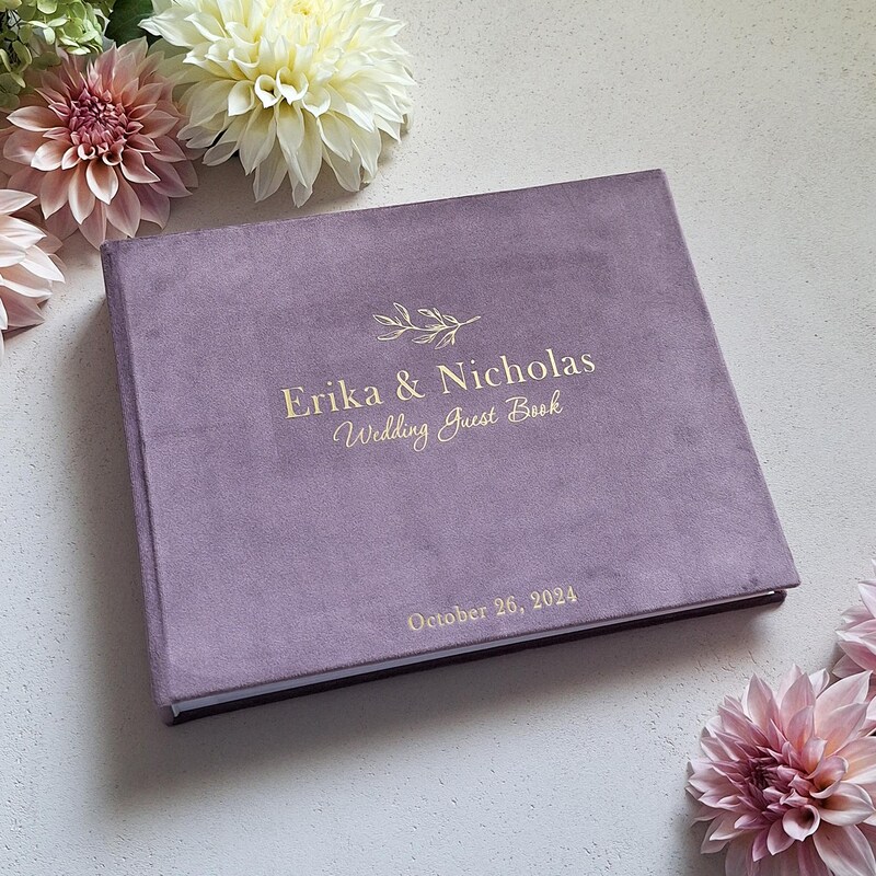 Lavender Guest Book - Etsy