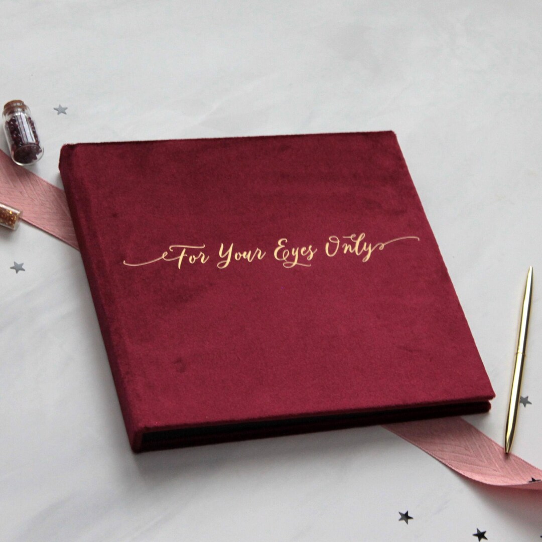 Burgundy Red Boudoir Album, for Your Eyes Photo Album, Boudoir Photo ...