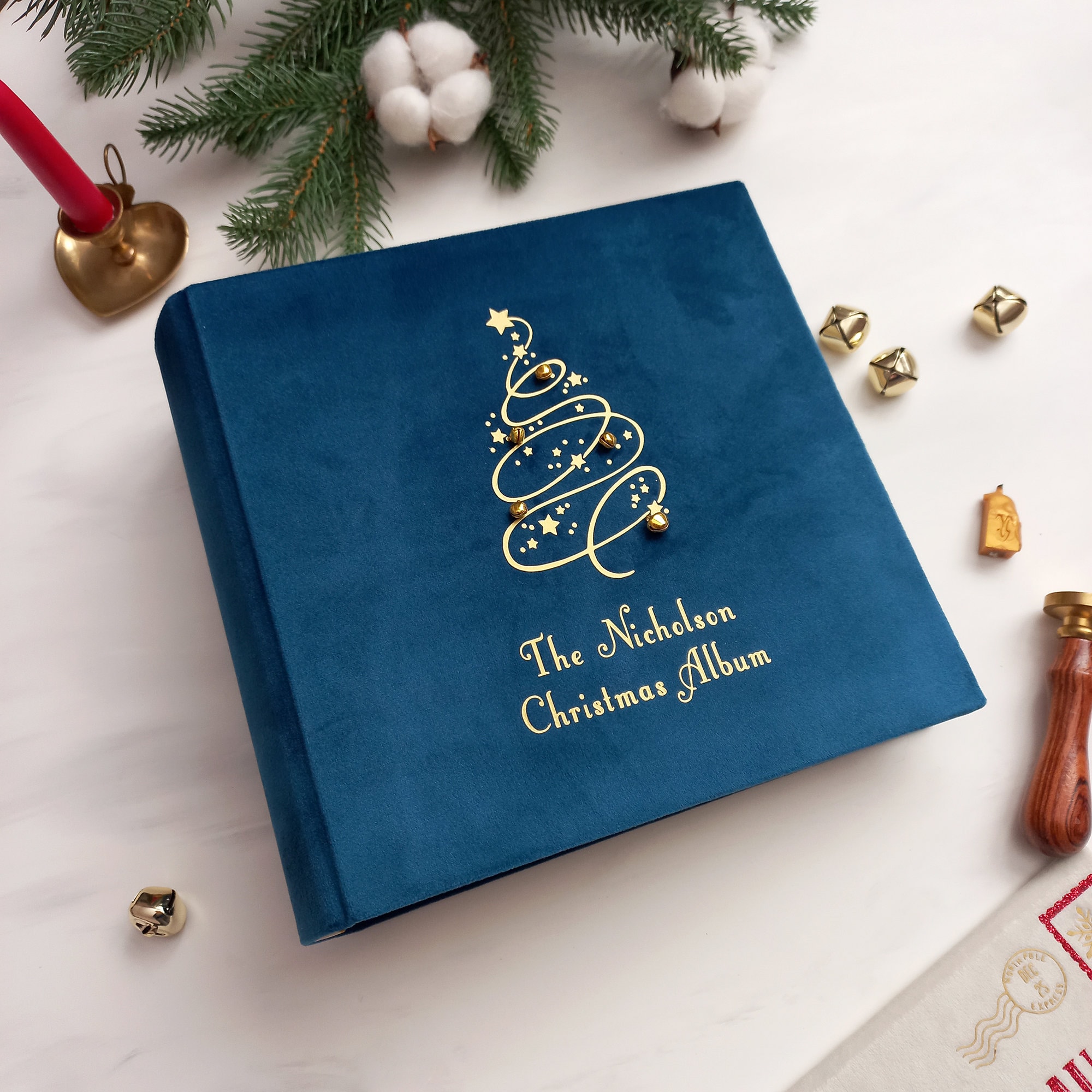 6x8 80 Photos Christmas Photo Album, Self-adhesive Album, Burgundy Red ...