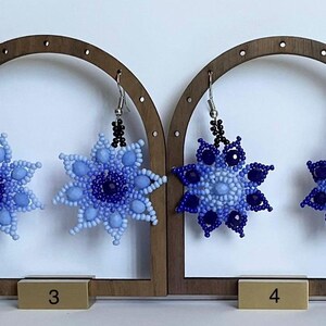 Hand Beaded Star Mexican Earrings - Etsy